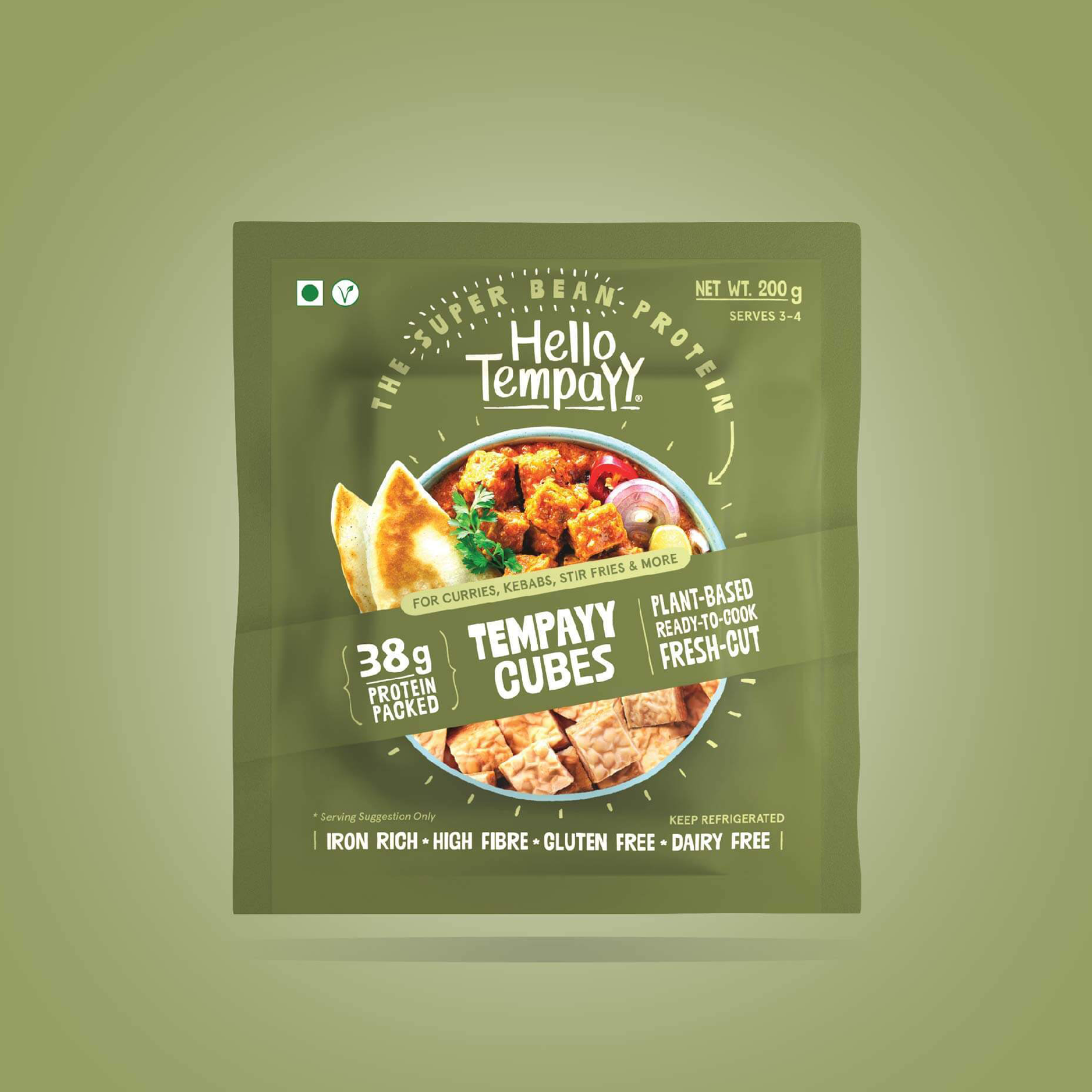 Natural Tempeh Cubes - Buy Ready To Cook Tempeh Online – Hello Tempayy AE